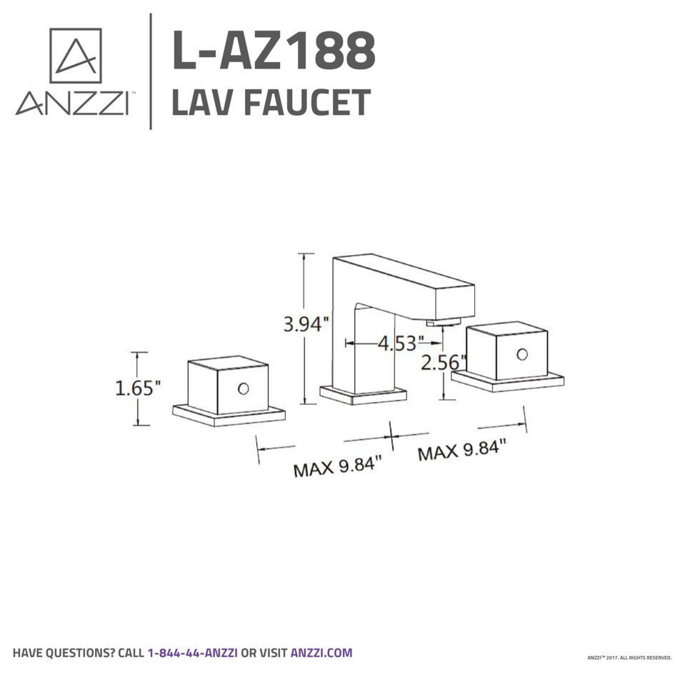 ANZZI Bonette Series Dual Handle Standard Bathroom Sink Faucet ...