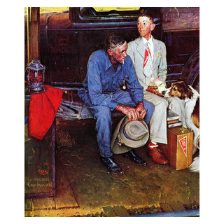 "Breaking Home Ties" Painting Print on Canvas by Norman Rockwell, 40 ...
