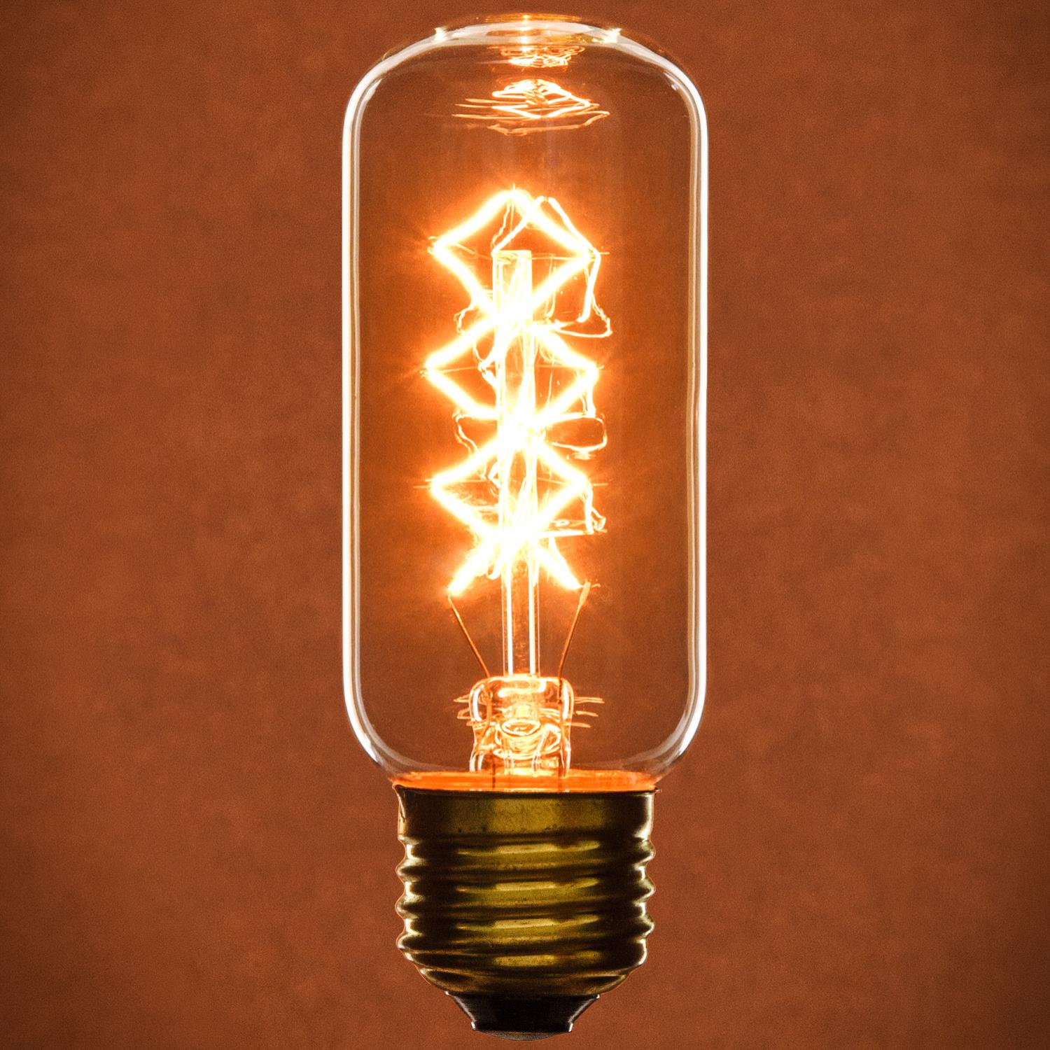 Sunlite Clear Filament Radio Style Tubular Bulb, 40W, 120V, 2000 Hr ...