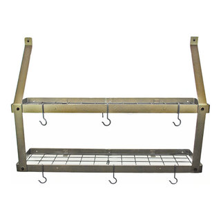 Rogar Double Bookshelf Pot Rack - Modern - Pot Racks And Accessories ...