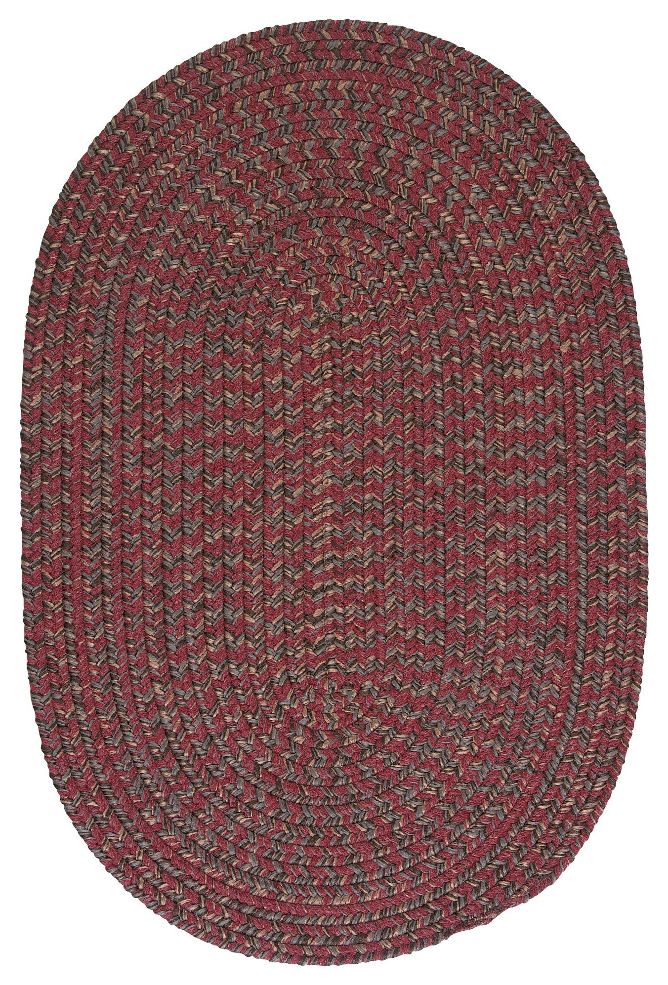 Hayward Tweed Indoor Rug Rustic Farmhouse Braided Wool HY19, 5'x7' Oval ...