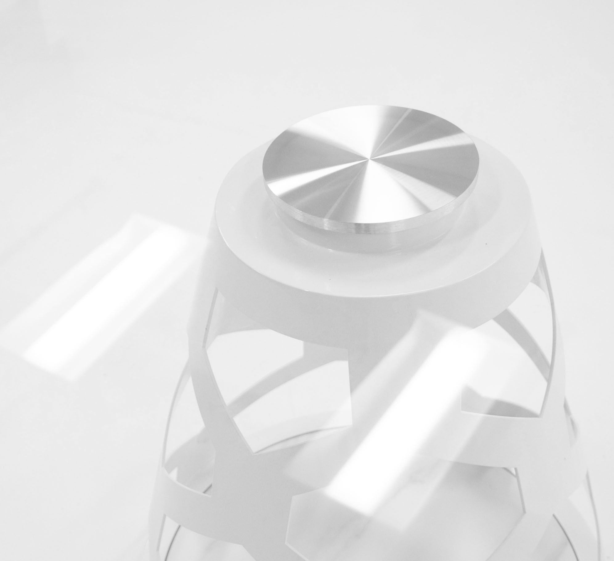 Net Dining Table, 12mm Round Glass Top Table - White Base ...