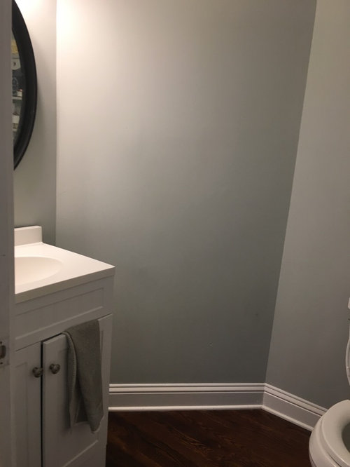 Awkward space in Powder Room. What to do??