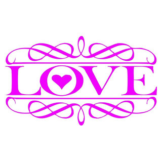 Love Decal, 20x44", 20X44 - Contemporary - Wall Decals - by Design With ...