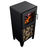 Nova Tower Wood Stove, Height Extension Legs, Satin Black, Satin Black ...