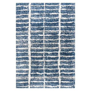 Merida Stacked Grid Shag Area Rug, 4 X 6 - Contemporary - Area Rugs ...