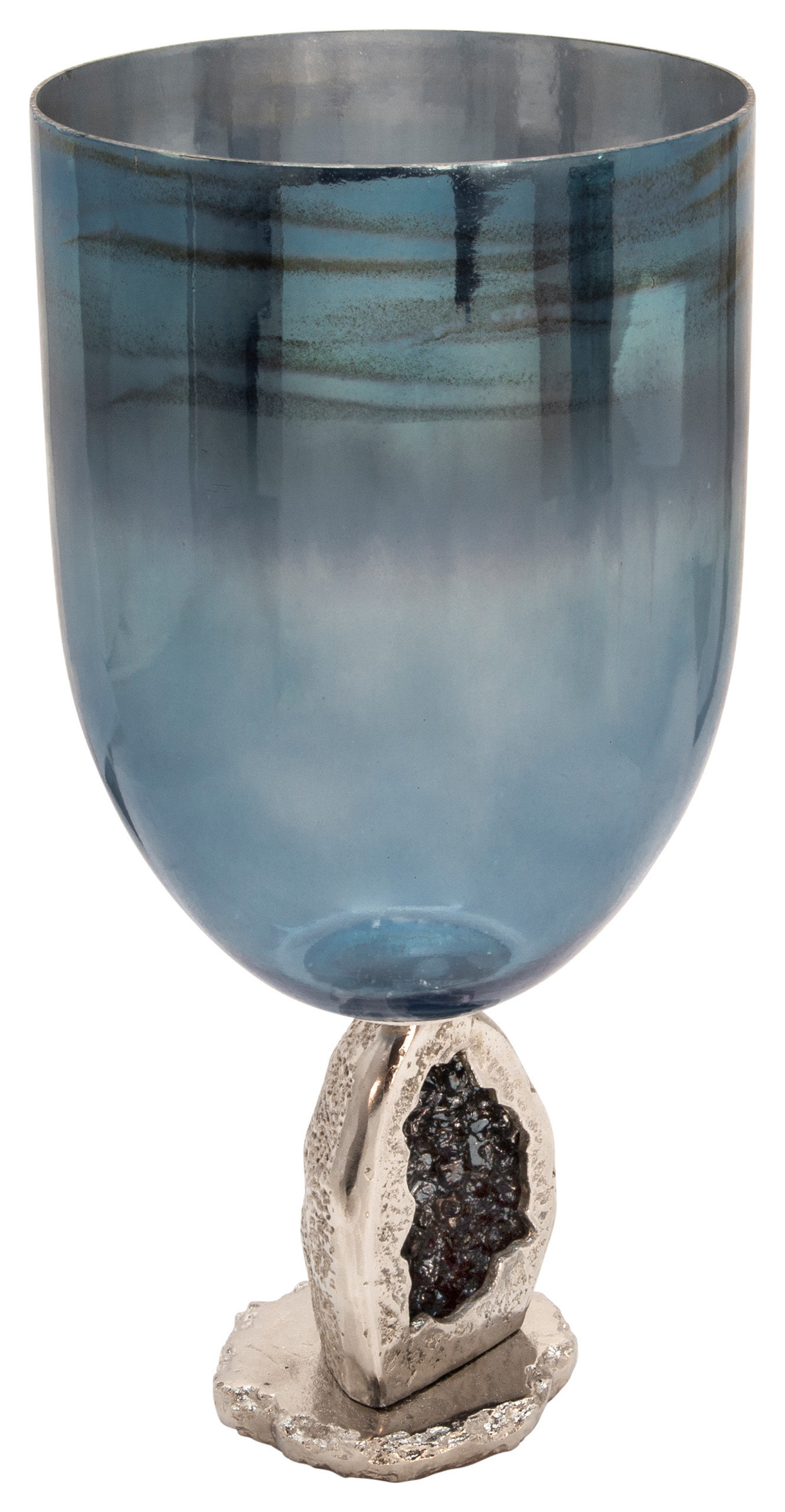 22" Glass Hurricane, Blue - Contemporary - Candleholders - by GwG ...