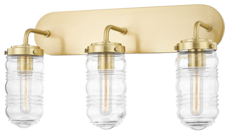 Mitzi H124303-Agb, 3 Light Bath Bracket - Traditional - Bathroom Vanity ...