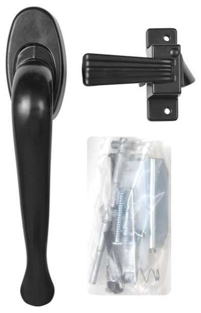 Wright Products™ VIL333BL Villa Pull Handle Latch, Black Finish ...