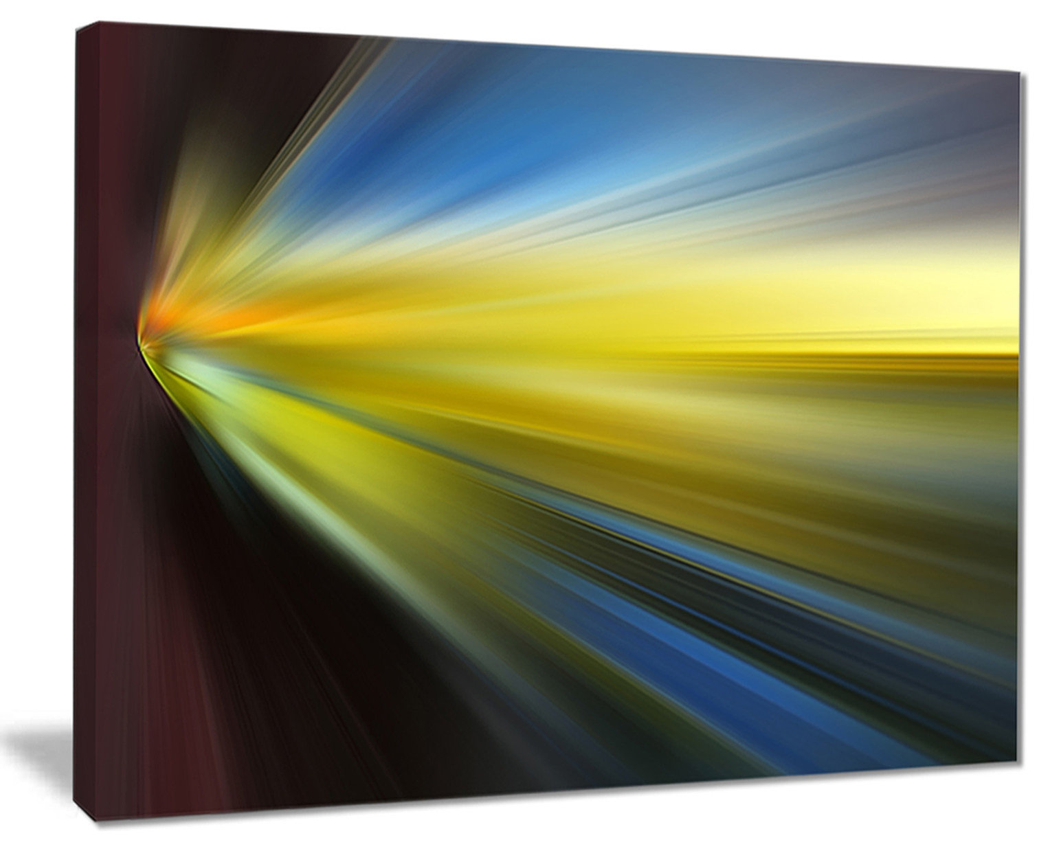"Brown Blue Focus Light" Abstract Digital Art Canvas Print, 40"x30 ...