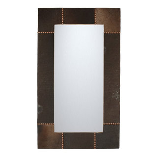Cheyenne Cowhide Rustic Mirror - Rustic - Wall Mirrors - by Mexican ...