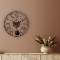 London 20" Metal Open Face Wall Clock - Industrial - Wall Clocks - by ...