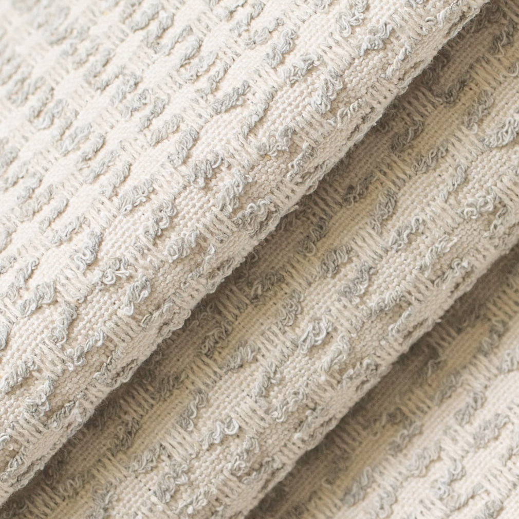 Natural Grey Performance Small Scale woven Upholstery Fabric by the ...