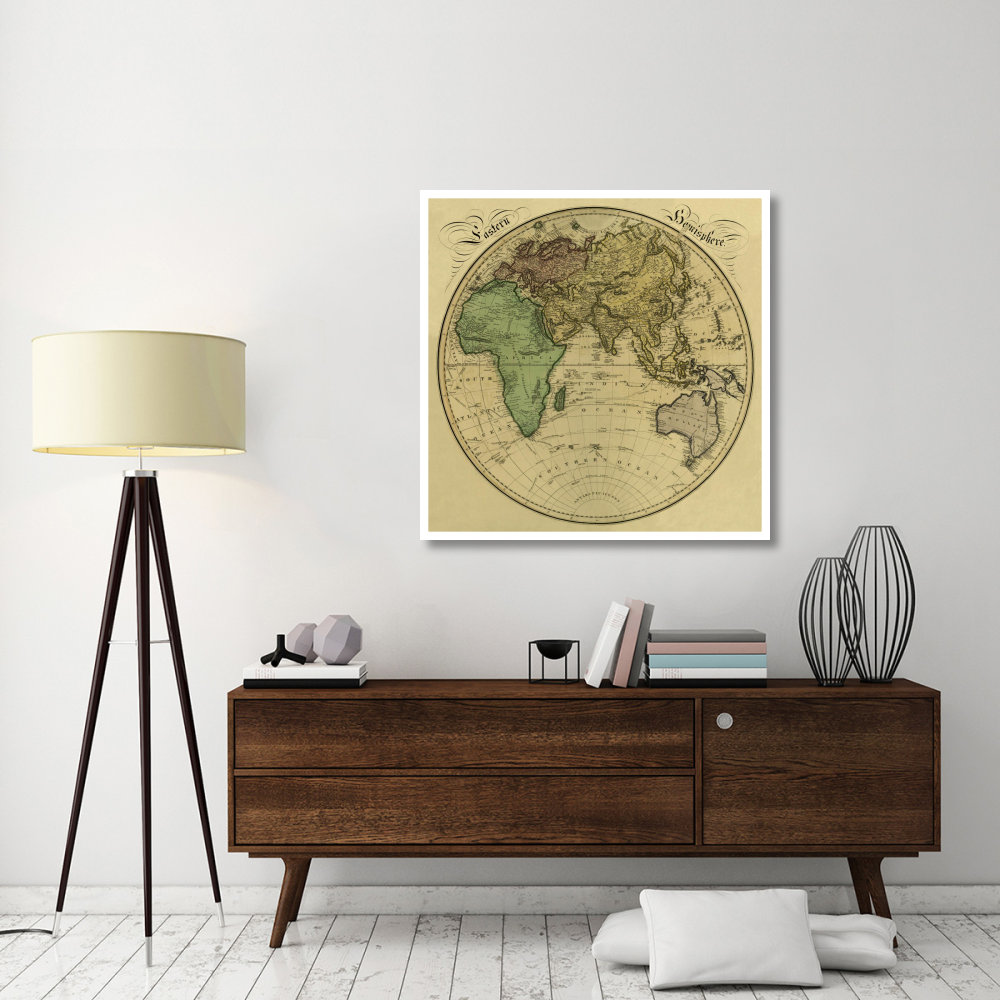 "Eastern Hemisphere, 1831 - Tea Stained" Paper Print by Daniel Lizars ...