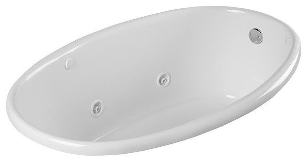 PROFLO PFWPLUSA7040 Plus A 70" x 40" Drop In 6 Jet Whirlpool Bath ...