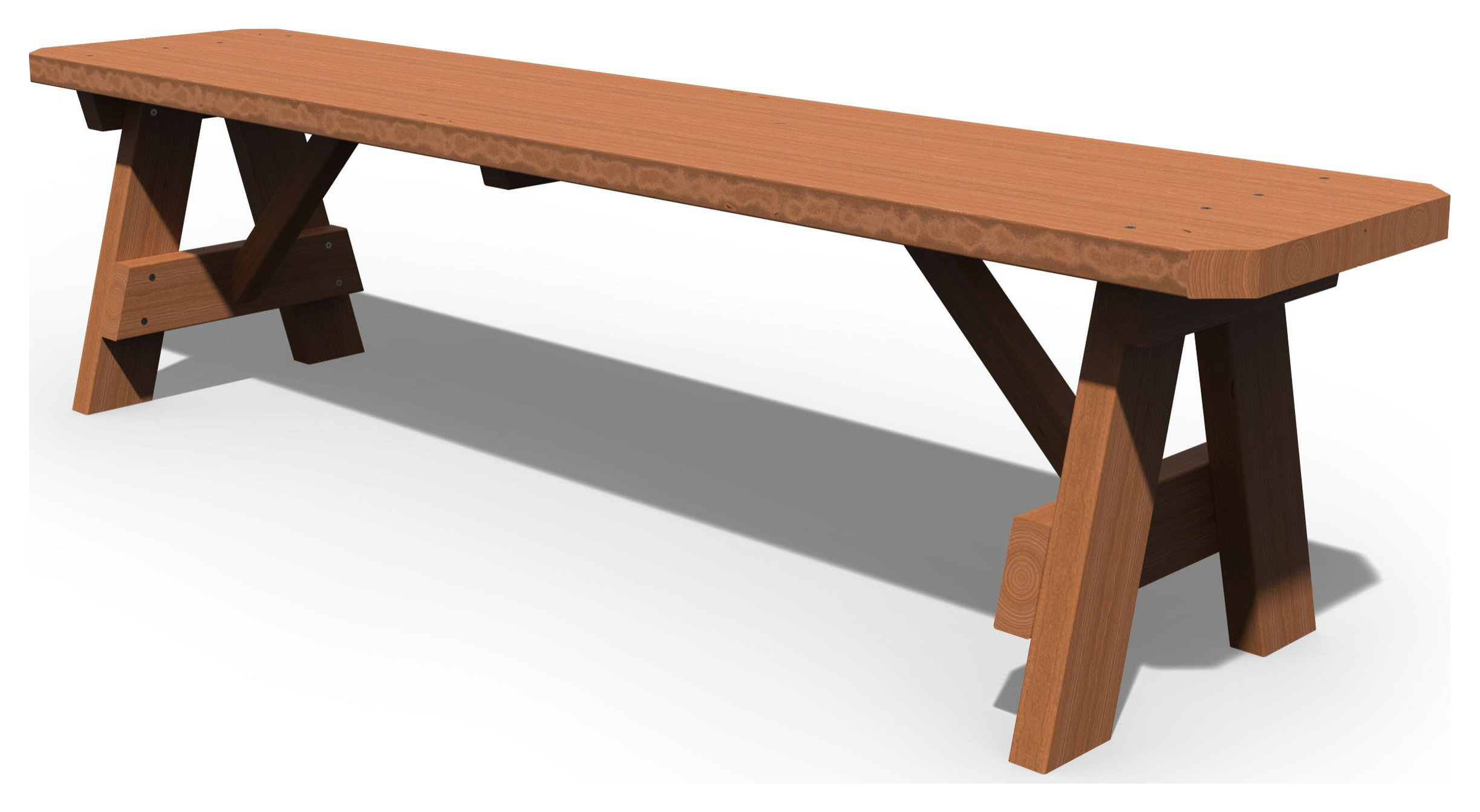 Pressure Treated Pine Backless Picnic Bench, 66 Inch - Transitional ...