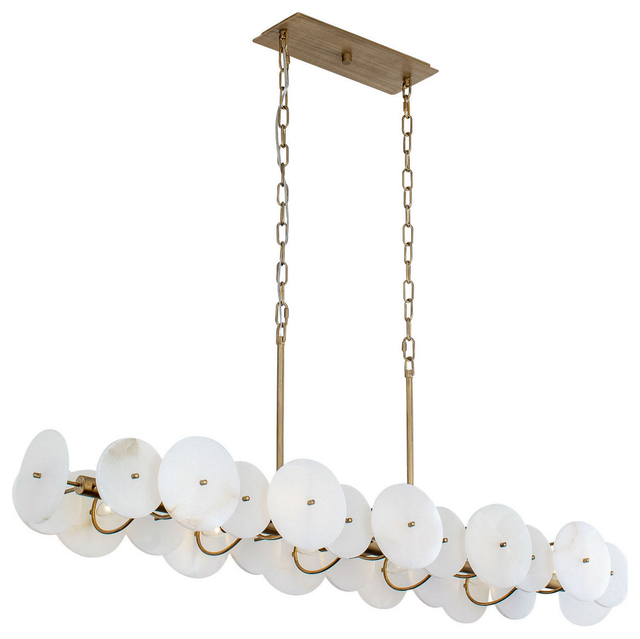 Cosmos Ten Light Linear Pendant in Havana Gold - Contemporary - Kitchen ...