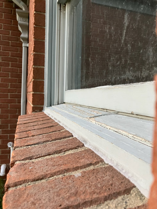 Replacing old slanted sill