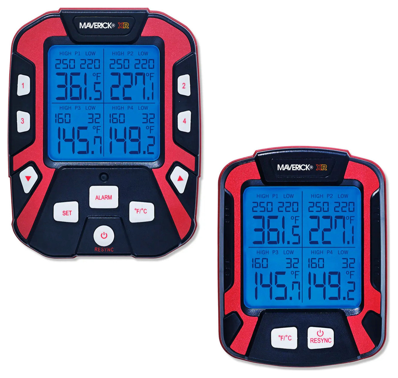 Maverick XR Series Extended Range BBQ Thermometer with 4 Probes ...