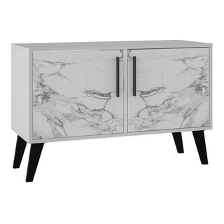 Amsterdam Double Side Table 2.0 in White - Midcentury - Buffets And ...