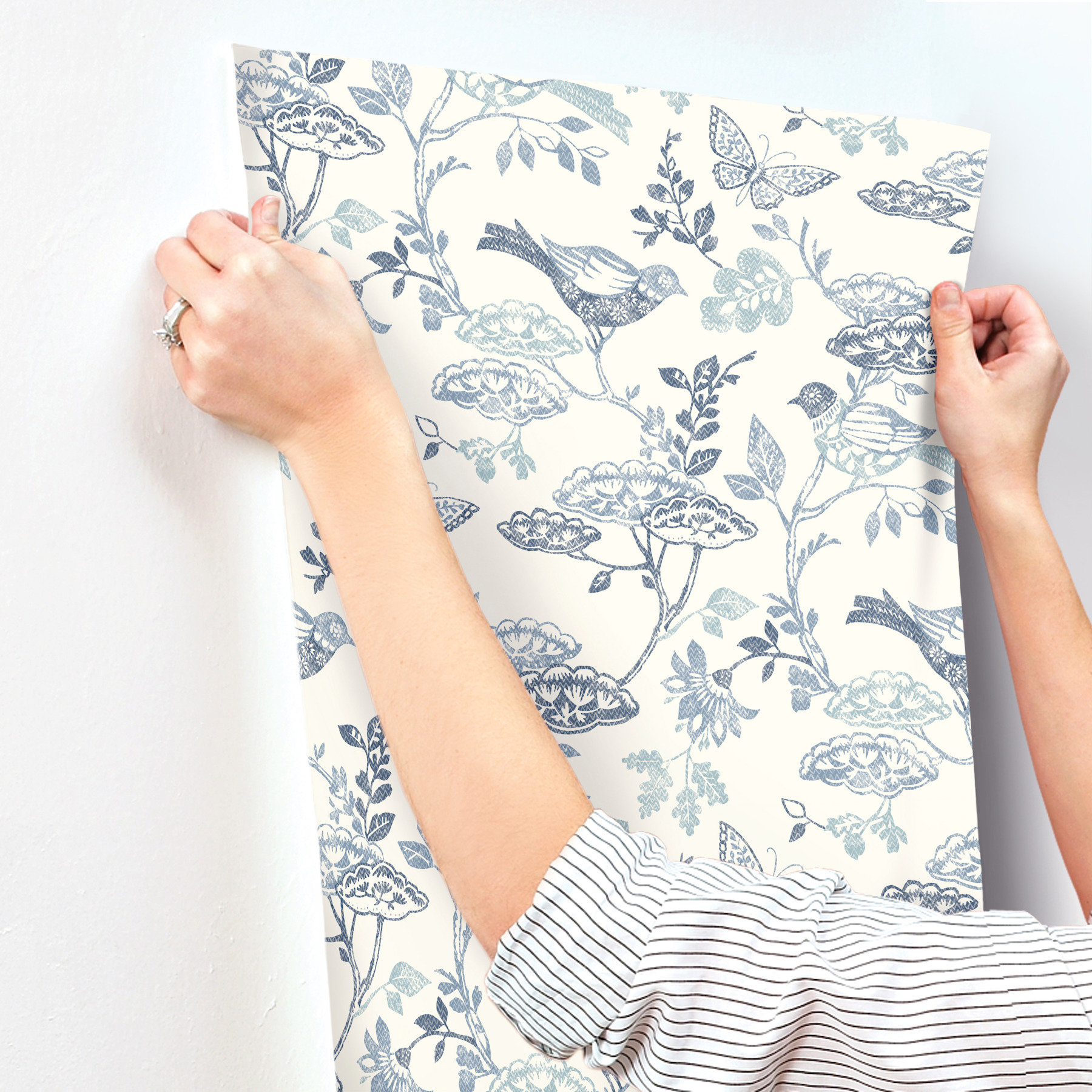 Malmo Blue Trail Wallpaper, Swatch - Contemporary - Wallpaper - by ...