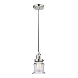 Innovations Small Canton 6" Mini Pendant, Amber/Nickel/Bell, 201C-PN ...