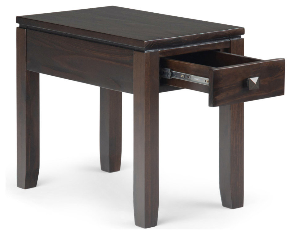 Cosmopolitan Solid Wood Narrow Side Table - Contemporary - Side Tables ...