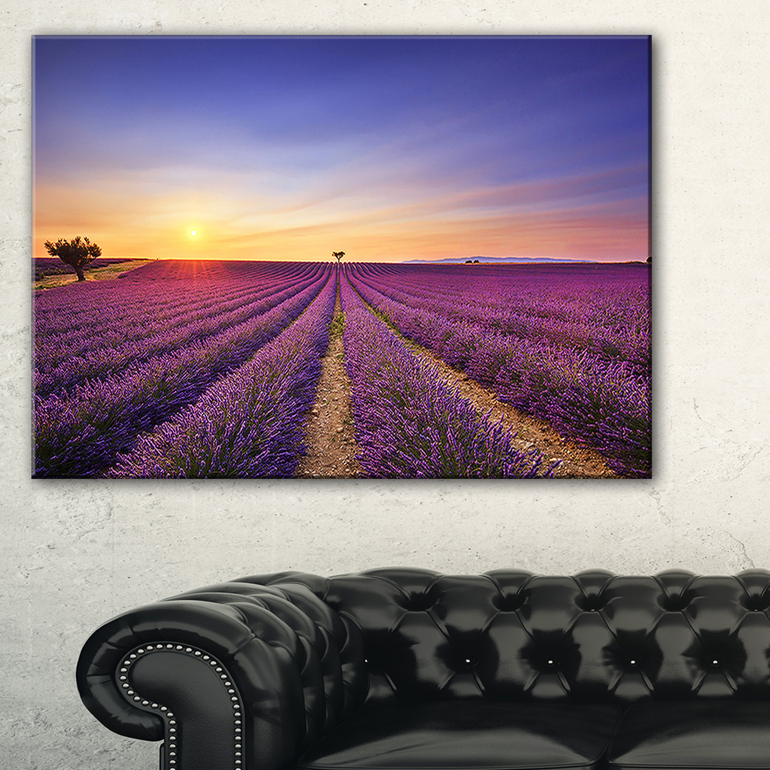 "Lavender Field in Provence France" Landscape Wall Art Print, 40"x20 ...