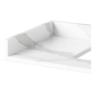 Jeffrey Alexander Calacatta Vienna Quartz Sidesplash - Transitional ...