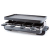 8-Person Raclette Grill | Cast Iron Top, Classic Black - Traditional ...