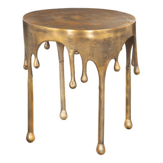 Drip Side Table, Antique Brass - Contemporary - Side Tables And End ...