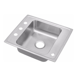 Elkay 25" Single Bowl Drop In Stainless Steel Classroom Kitchen Sink ...
