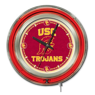 USC Trojans Neon Clock - Contemporary - Wall Clocks - by Holland Bar ...