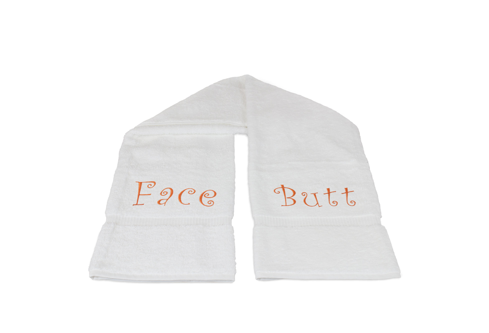 Personalized Monogram Face and Butt Towel, 100% Turkish cotton, white ...