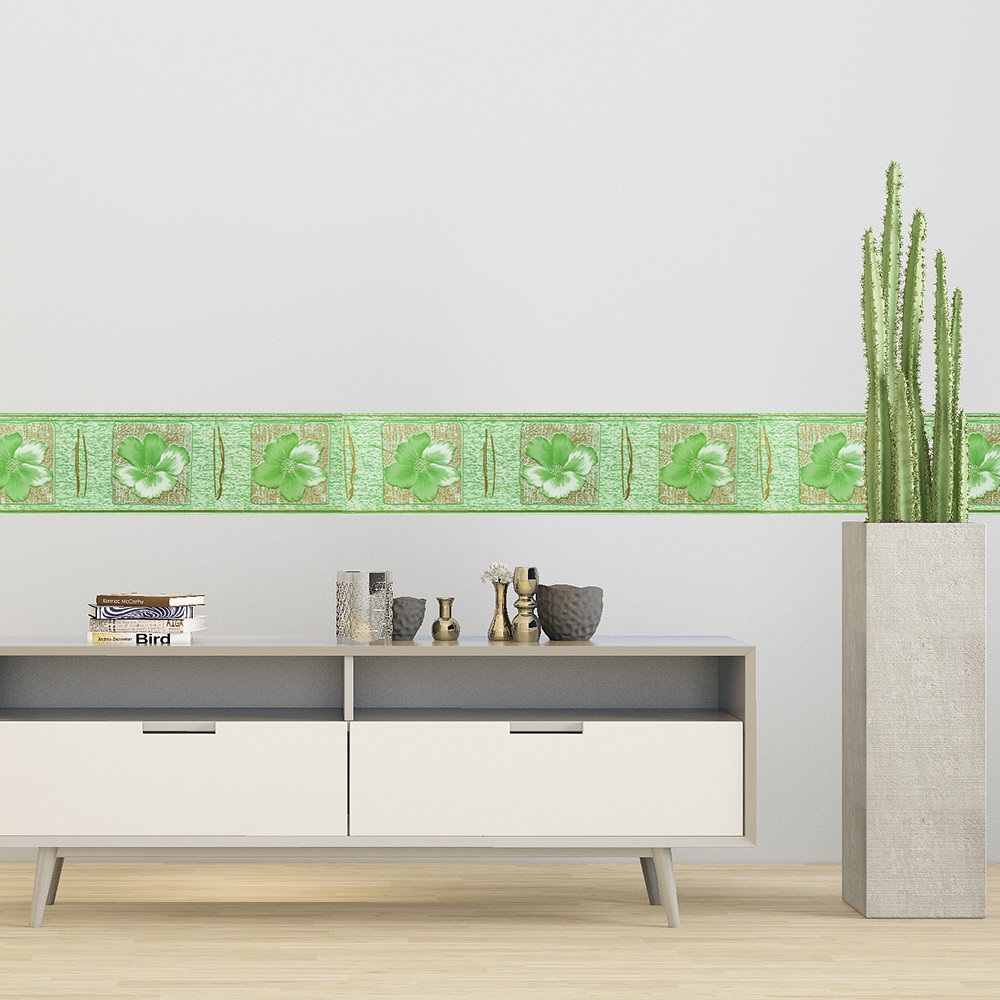 Flowers in Frames Peel and Stick Wallpaper Border 33'x2", Roll 33 ft. x ...