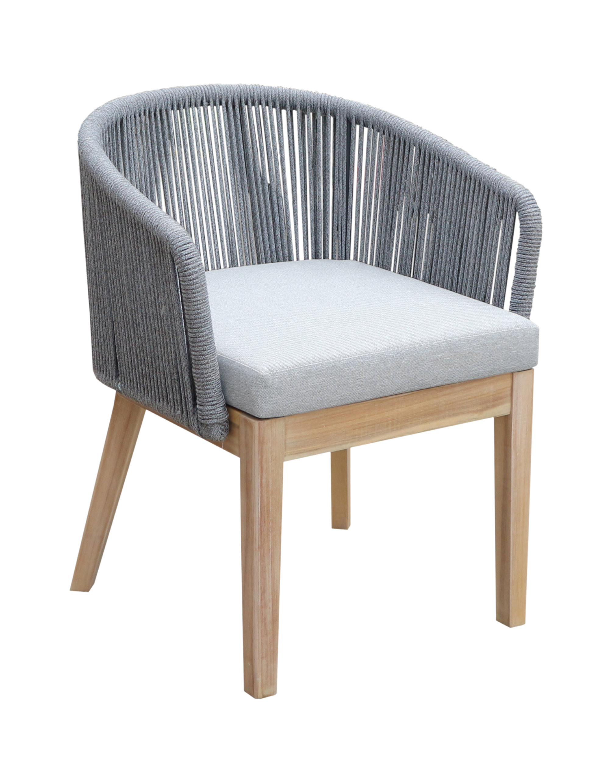 Set of 2 Diego Dining Chairs, Grey - Beach Style - Outdoor Dining ...