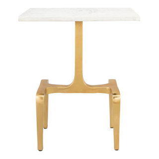 Granger Side Table White and Gold - Contemporary - Side Tables And End ...