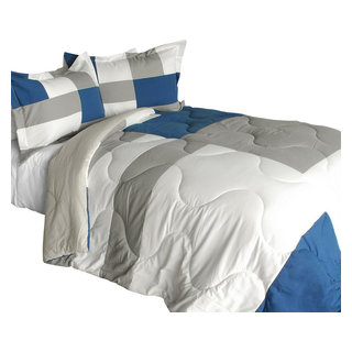 Esprit Blue Dream Quilted Patchwork Down Alternative Comforter Set ...