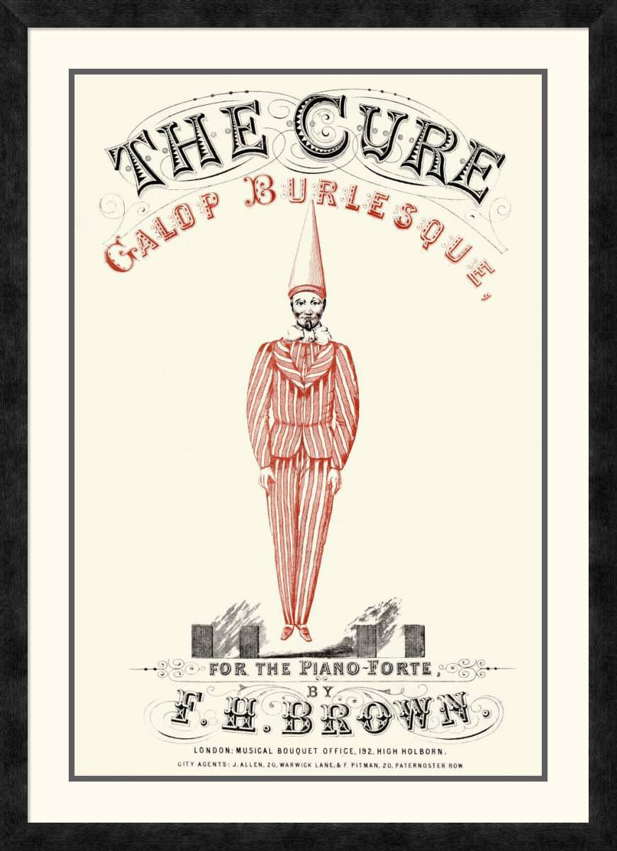 "Cure - Gallop Burlesque" Framed Digital Print by Advertisement, 21x28 ...