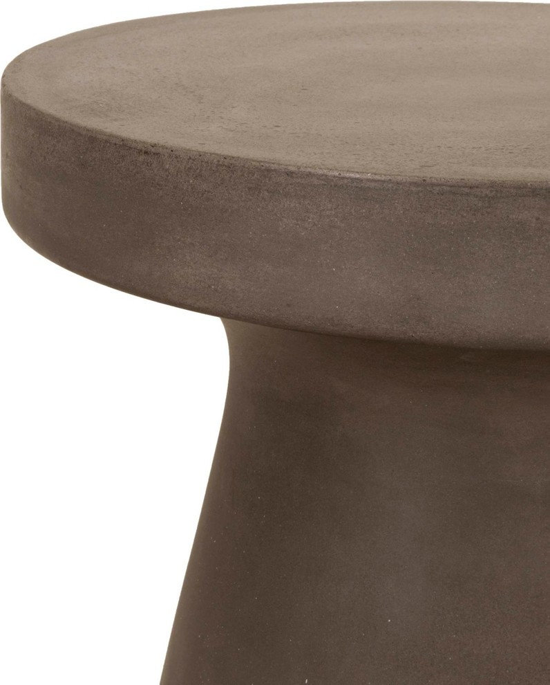 Concrete Accent Table, Slate Gray - Industrial - Outdoor Side Tables ...