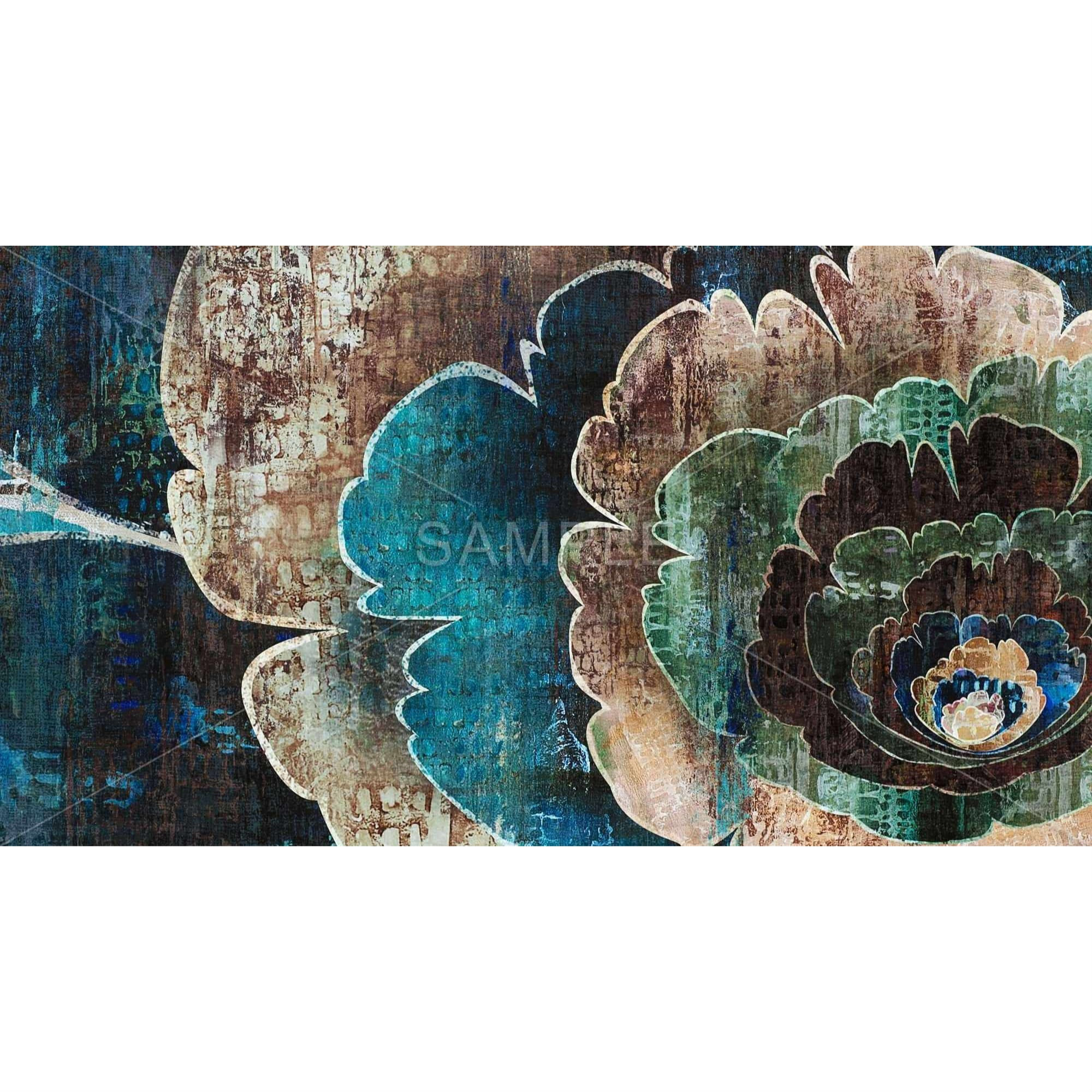 Blue Flower Montage, Print On Canvas - Contemporary - Prints And ...