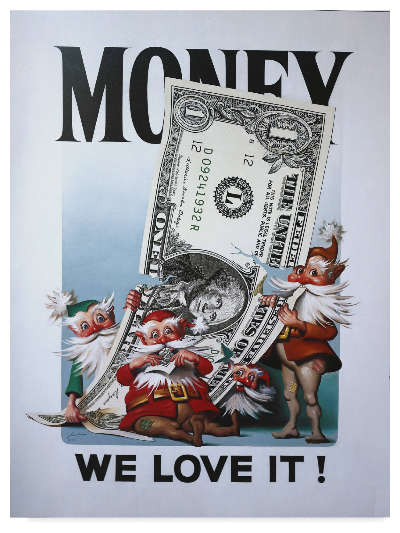"Money" by D. Rusty Rust, Canvas Art, 19"x14" - Contemporary - Prints ...