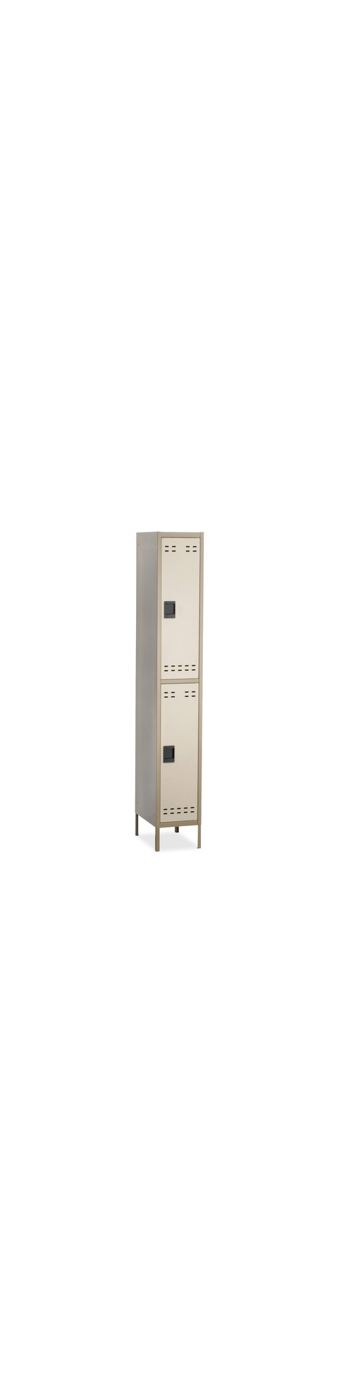 Safco Double-Tier Two-Tone Locker With Legs, 12"x18"x78", Recessed ...