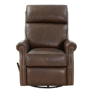 8-4001 Crews Swivel Glider Recliner, Walnut - Contemporary - Recliner ...