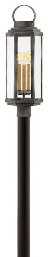 Hinkley Danbury Outdoor Post Mount 2537DZ, Aged Zinc - Transitional ...