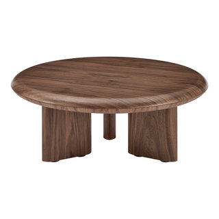 Albert Round Coffee Table, Walnut - Transitional - Coffee Tables - by ...