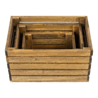 Modular Crates, Small Medium and Large - Rustic - Storage Bins And ...