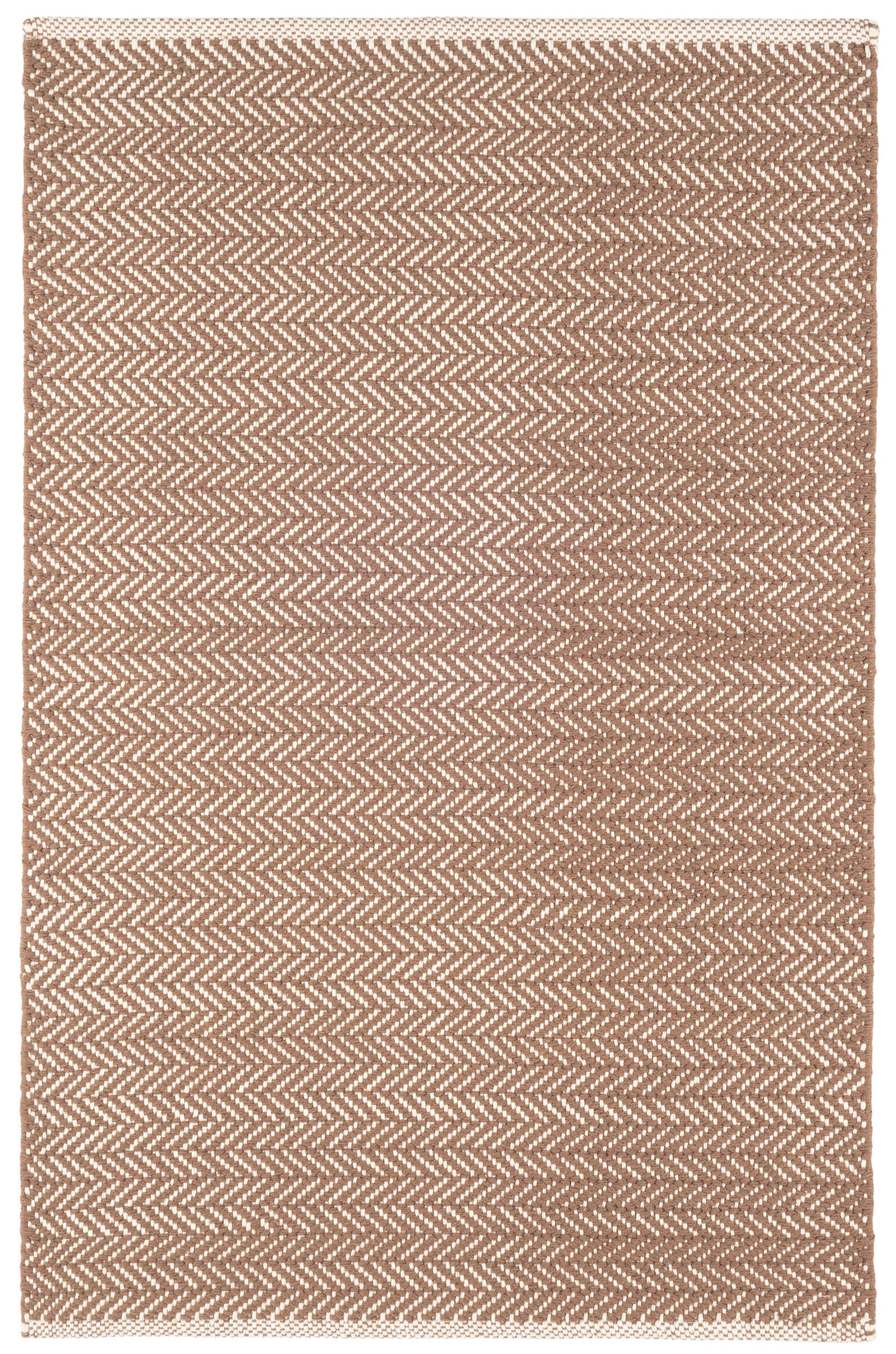 Herringbone Stone Woven Cotton Rug, Runner-2.5'x8' - Transitional ...