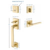 Emtek Baden Keyed Entry Modern Handleset, Helios Levers, Satin Brass ...