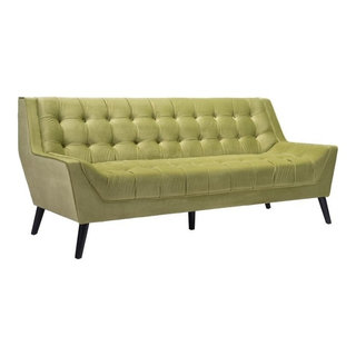 Nantucket Sofa Aqua Velvet - Midcentury - Sofas - by Homesquare | Houzz